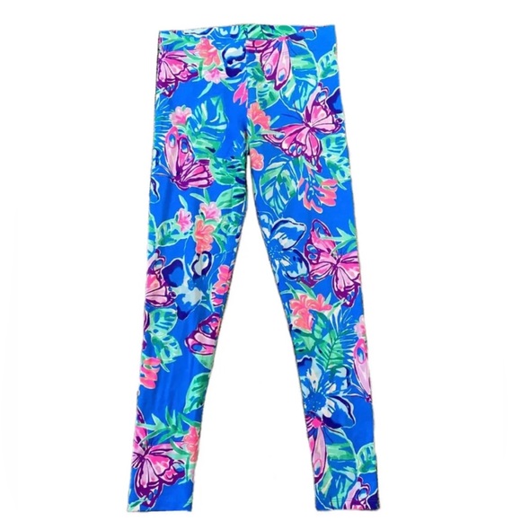 Lilly Pulitzer | Bottoms | Lilly Pulitzer Maia Leggings Girls Large 8 Pundy Blue Butterflies Nwt ...